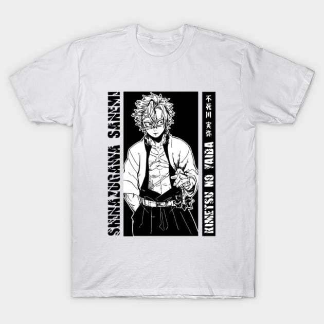 Sanemi-Full Black - Sanemi Shinazugawa - T-Shirt | TeePublic