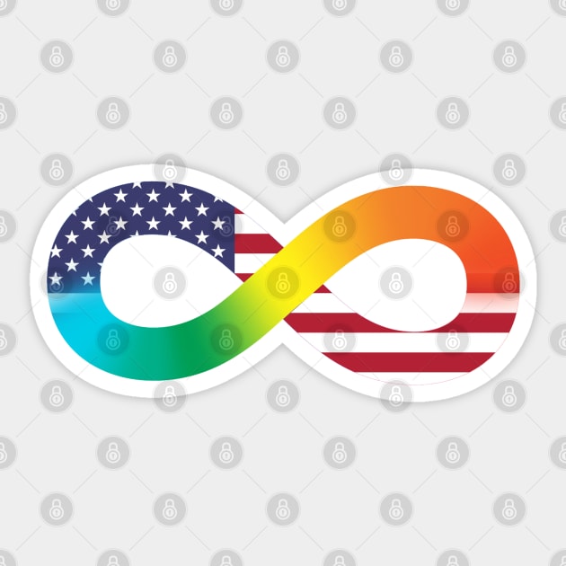 Autism Acceptance Infinity Symbol With American Flag - Autism ...