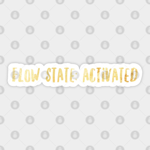 “Flow State: Activated” - Yoga Water Bottle Sticker for Mindful ...