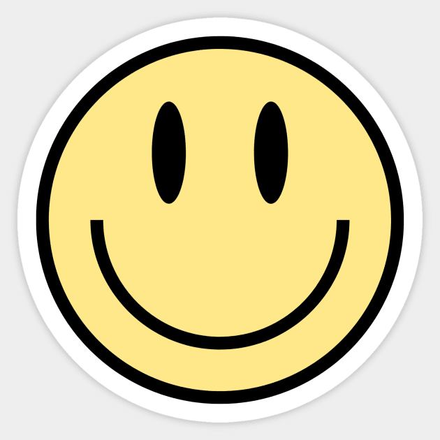 Smiley Face in Yellow - Smiley Face - Sticker | TeePublic