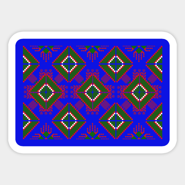 blue green fabric - Fabric Pattern - Sticker | TeePublic