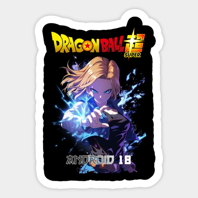 ANDROID 18 FAN ART - Android 18 Fan Art - Sticker | TeePublic