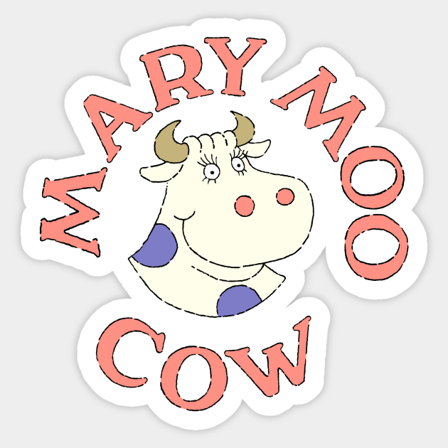 Mary Moo Cow - Arthur Rimbaud - Sticker | TeePublic