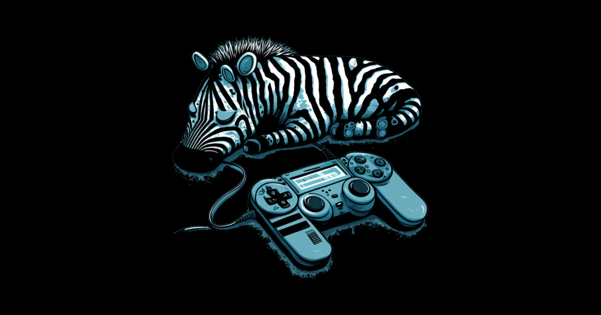 Sleeping by Day Gaming by Night - Zebra gamer - Zebra - Sticker | TeePublic