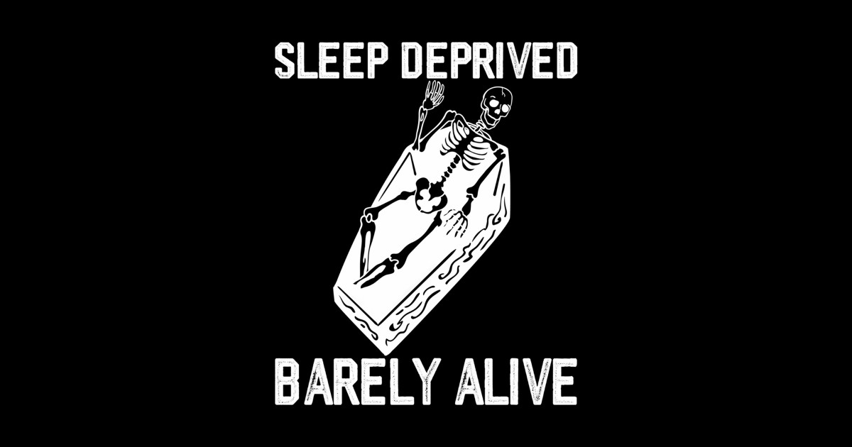 Skeleton Sleep Deprived Barely Alive Halloween Skull - Funny Skeleton ...