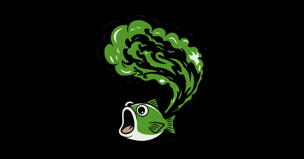 Fish fart - Farting - Sticker | TeePublic