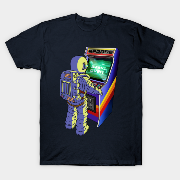 Astronaut Arcade Gamer - Spaceman - T-Shirt | TeePublic