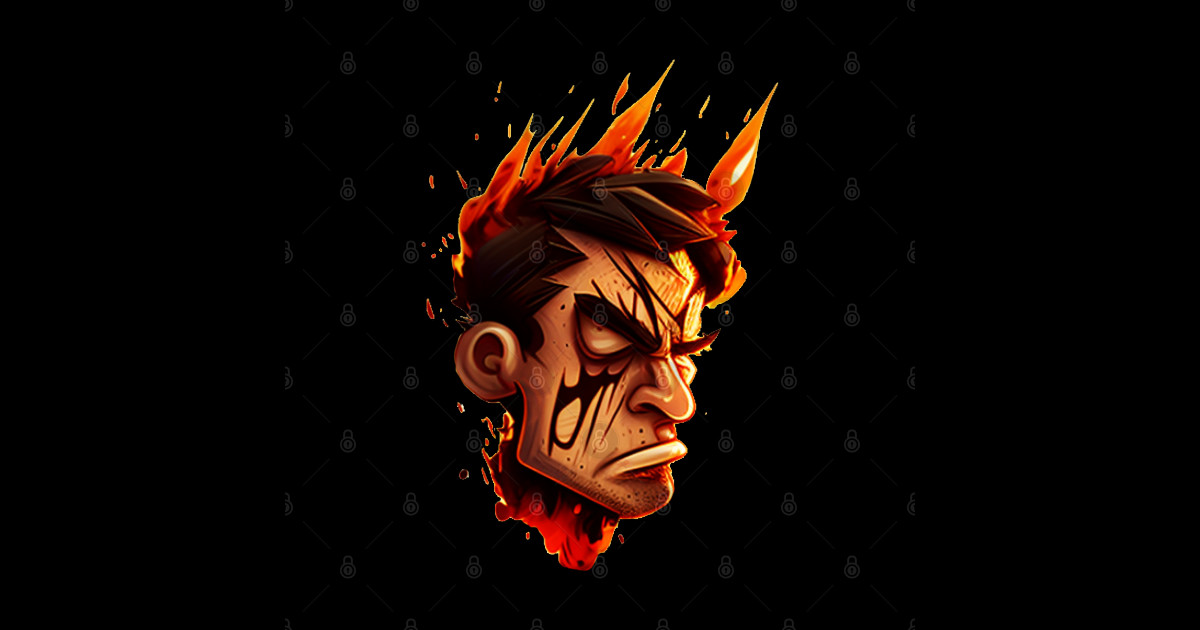 Angry Man Face - Emoji - Sticker | TeePublic