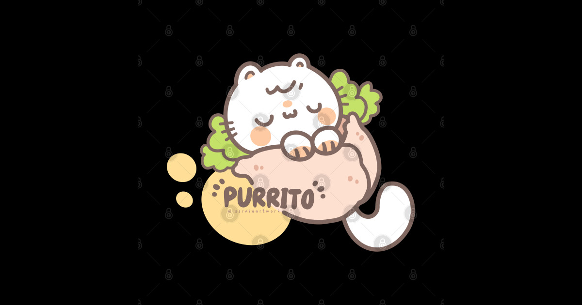 purrito cat - Cat - Sticker | TeePublic