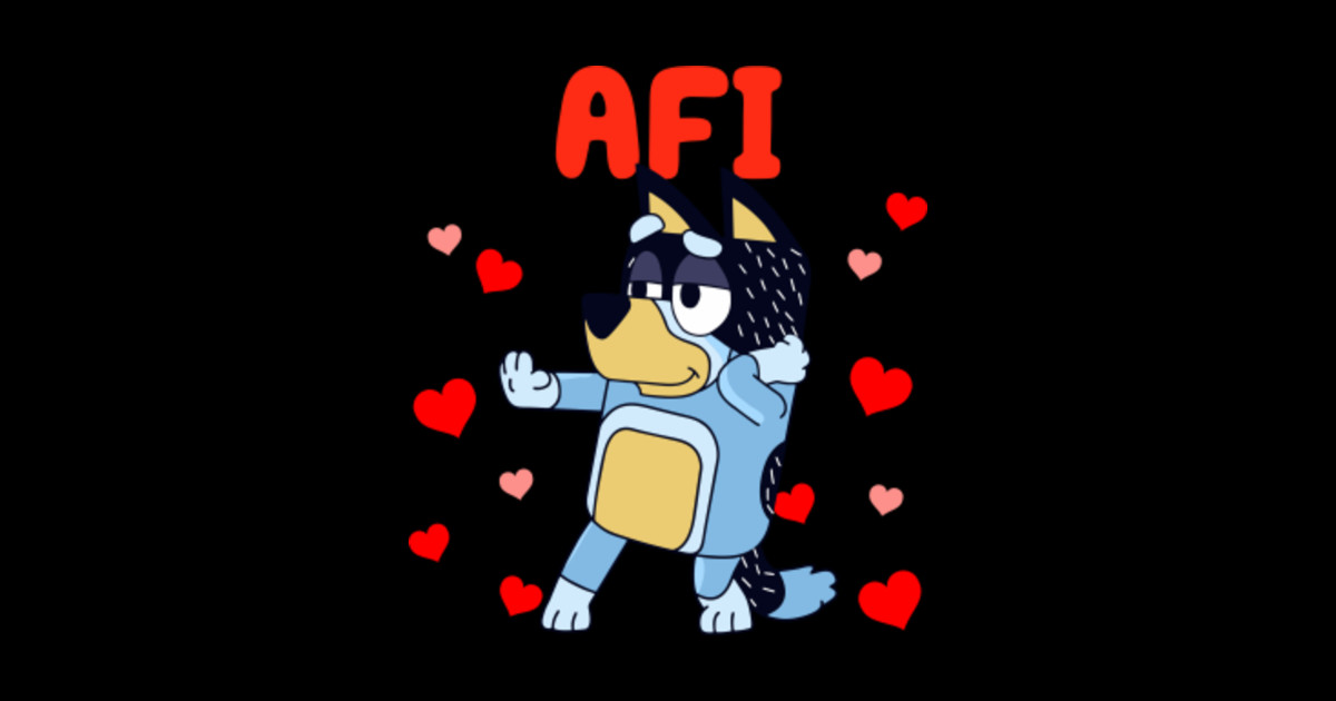 Vintage Afi Bluey Cartoon - Bluey - Sticker | TeePublic