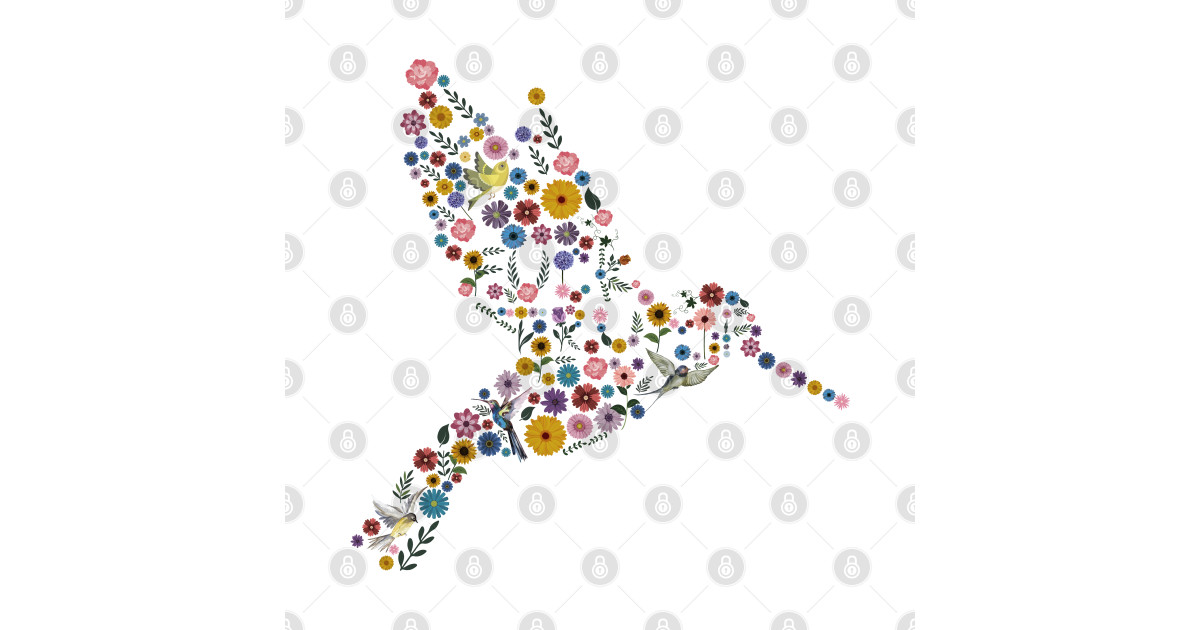 Subtle Anti Trump Floral Hummingbird FDT Tee Feminist Shirt Political ...