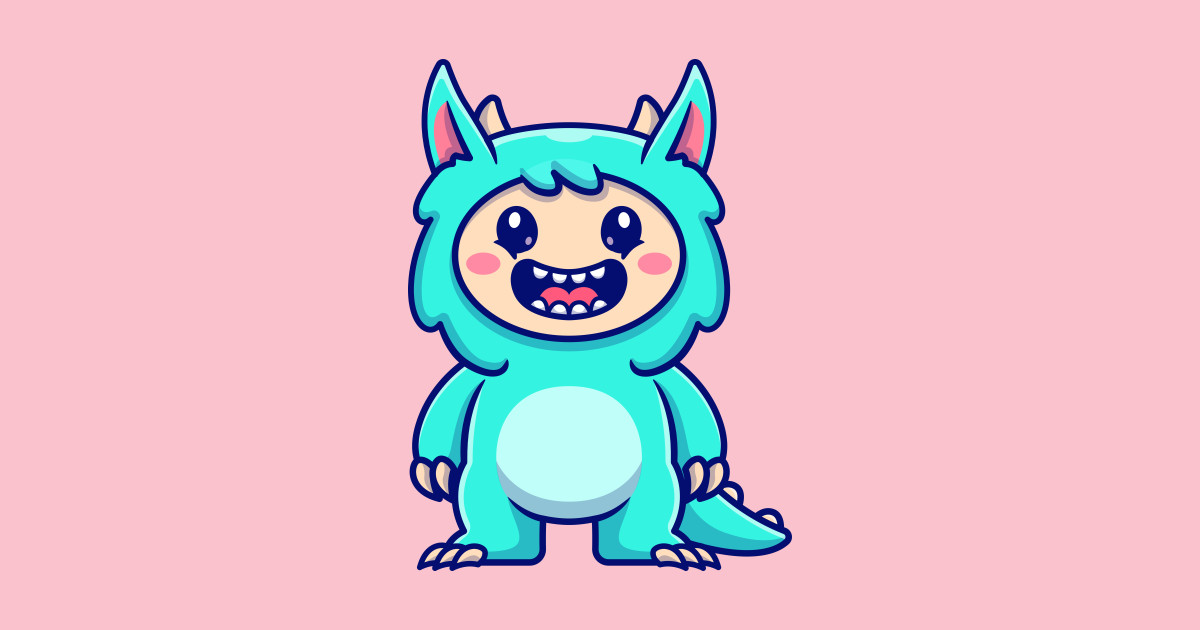 Cute Monster Kid Cartoon - Cute Monster Kid Cartoon Tpween2022 - T ...