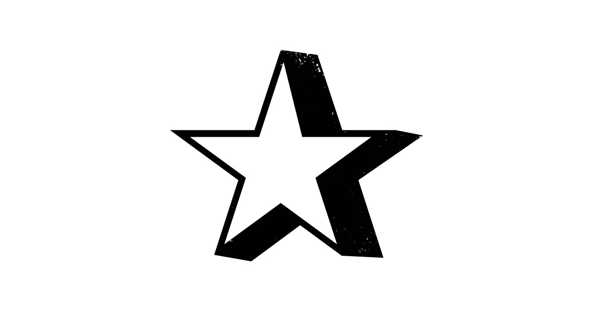 Drop Shadow Star - Star - T-Shirt | TeePublic