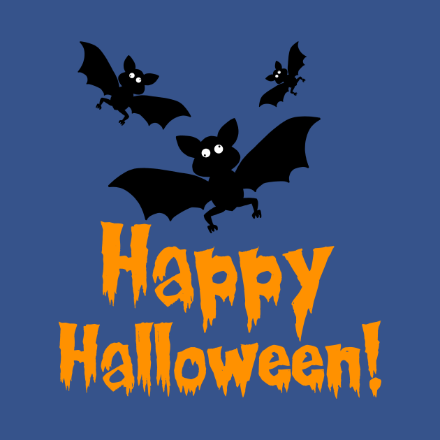 Happy Halloween Bats - Halloween - T-Shirt | TeePublic
