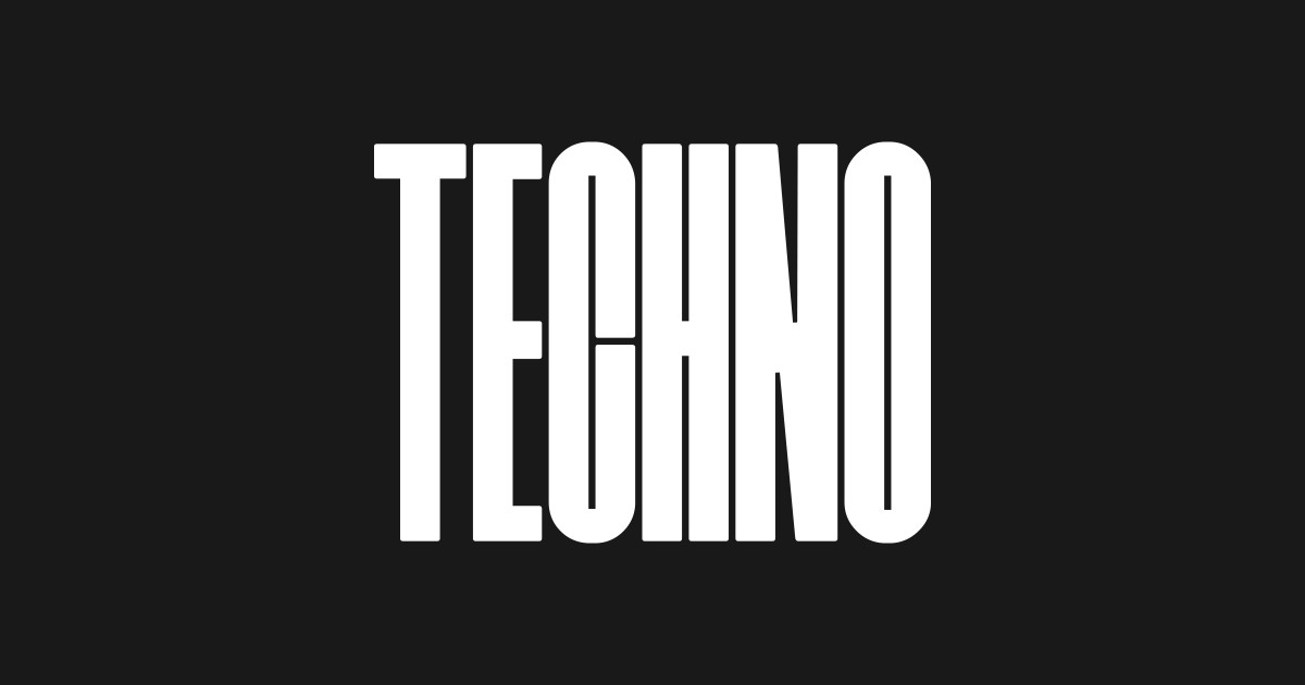 techno logo - Techno - T-Shirt | TeePublic