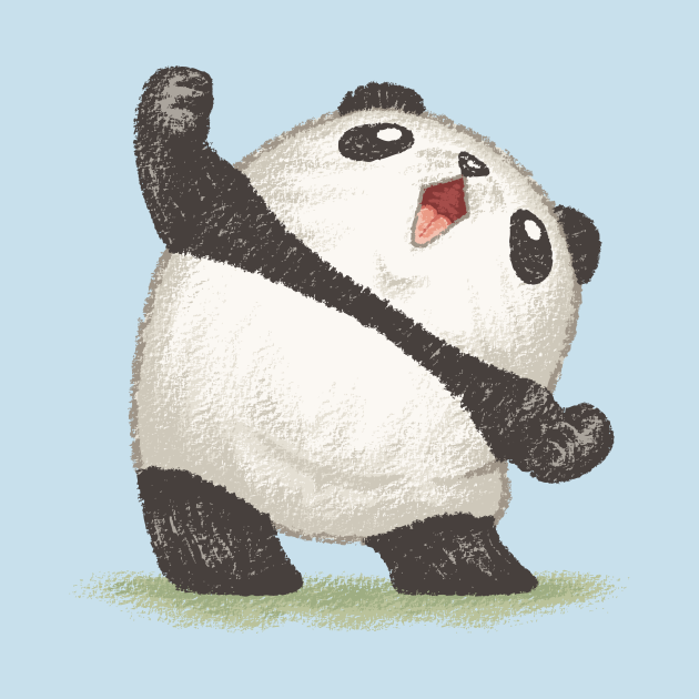 Panda joy of the victory - Panda - T-Shirt | TeePublic