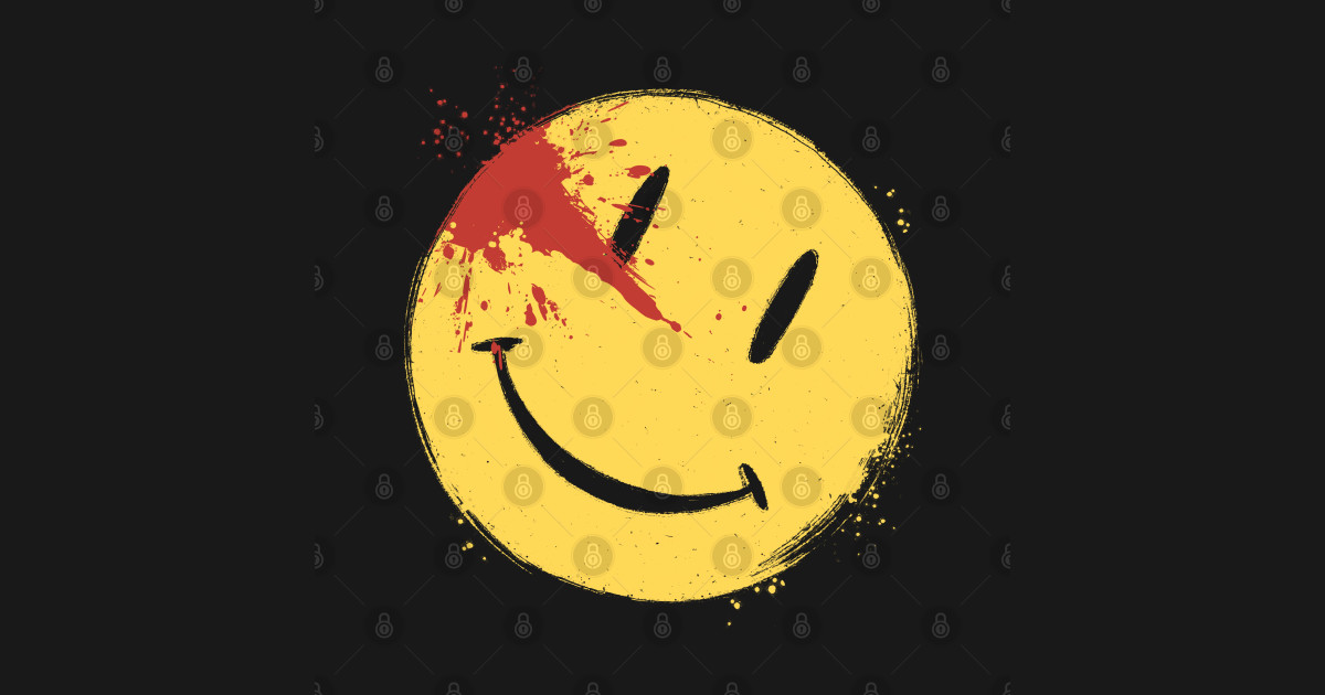 Bloody Smile - Watchmen Smiley - T-Shirt | TeePublic