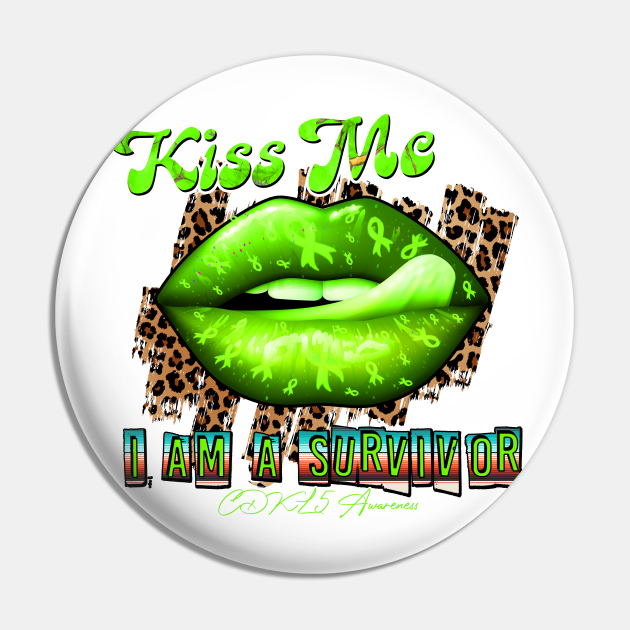 CDKL5 Awareness Ribbon Lips Kiss Me I am A Survivor Supporting GIft for ...