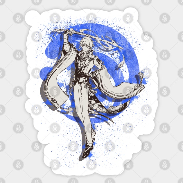 Genshin Impact Kamisato Ayato - Genshin Impact - Sticker | TeePublic
