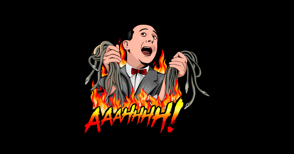 Pee Wee Herman – Snake Panic - Pee Wee Herman - Sticker | TeePublic