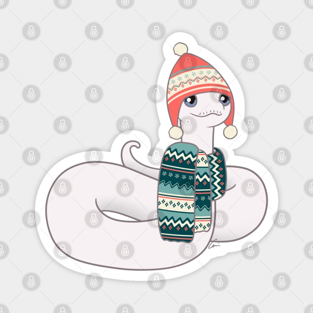 Leucistic Ball Python Christmas Edition - Ball Python - Magnet | TeePublic