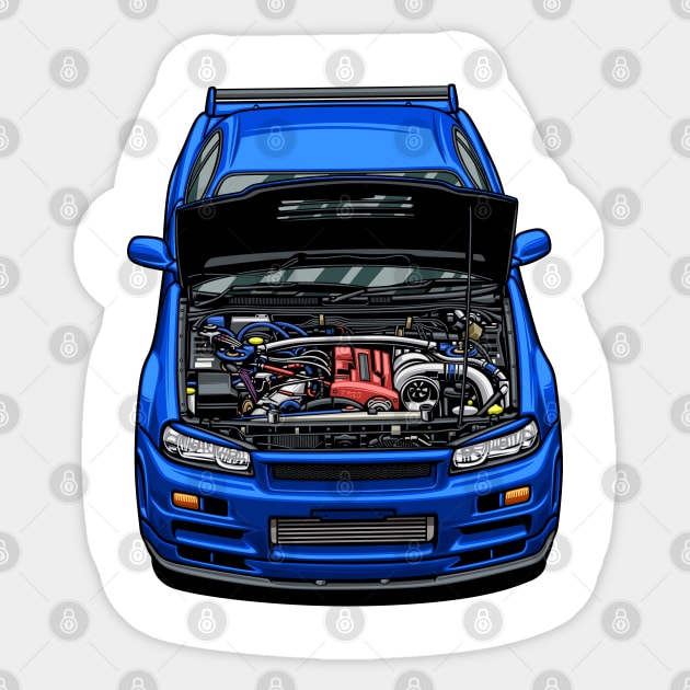 Skyline GTR R34 - Skyline R34 - Sticker | TeePublic