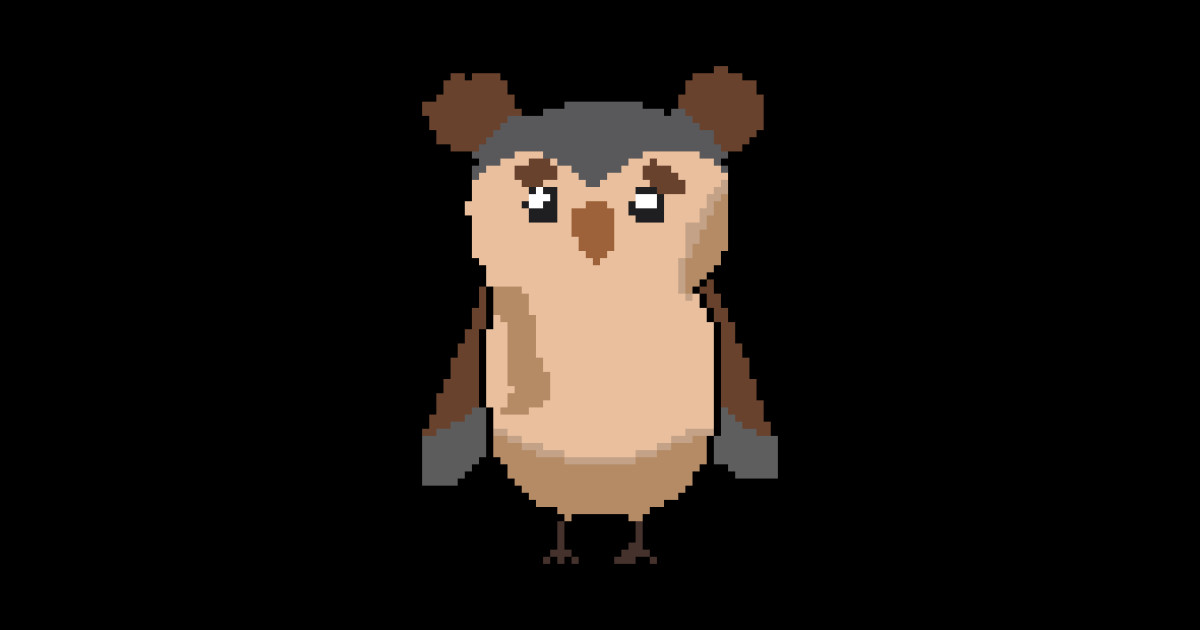 Owl Avatar Pixel Art - Pixel - Sticker | TeePublic