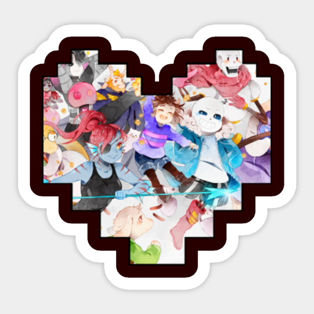 Undertale Heart - Undertale - Sticker | TeePublic