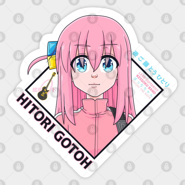 Hitori Gotoh - Anime Girls - Sticker | TeePublic