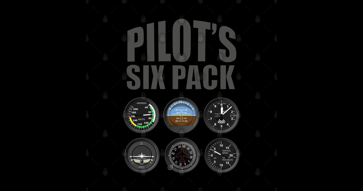 Pilots Six Pack Instrument cluster - Pilot Six Pack - Sticker | TeePublic