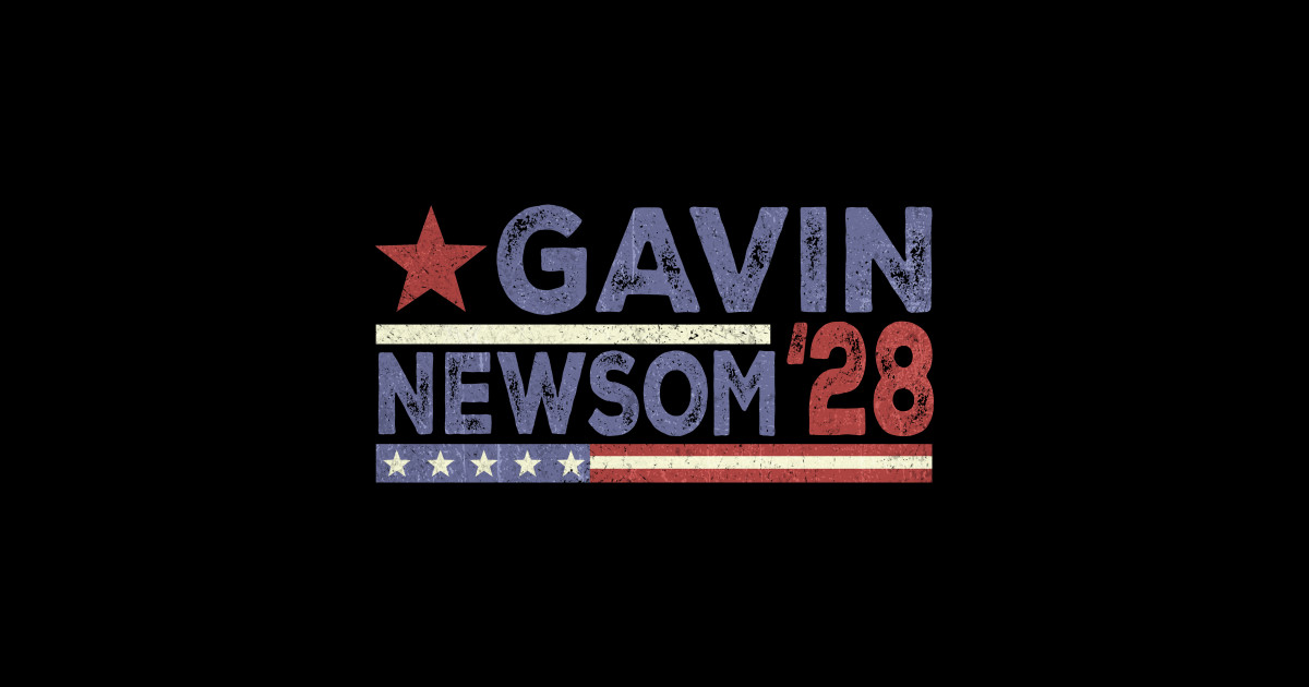 Gavin Newsom vintage president 2028 style - Gavin Newsom - Sticker ...