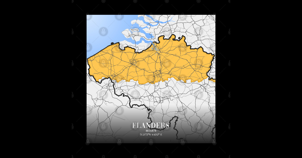 Flanders Map - Flanders - Posters and Art Prints | TeePublic