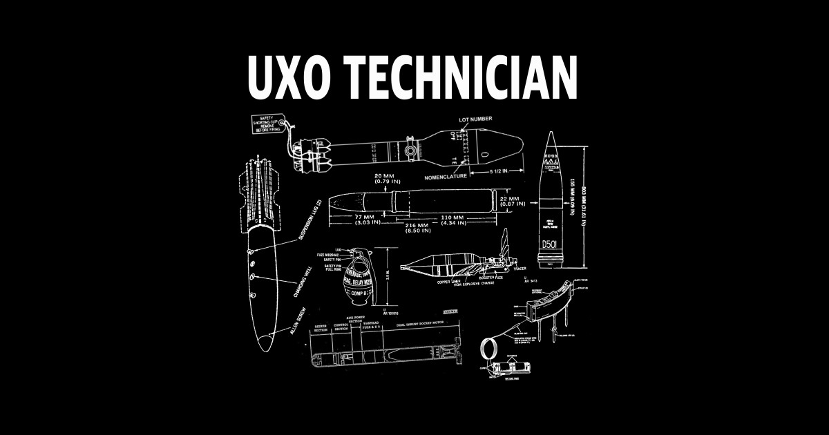 UXO Technician, pubs t-shirt - Uxo - Sticker | TeePublic