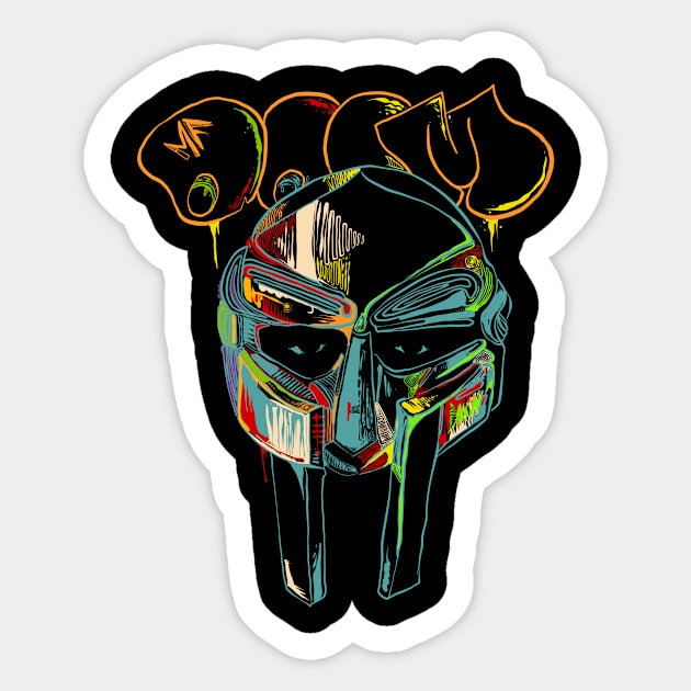 Mf Doom artwork - Mf Doom - Sticker | TeePublic