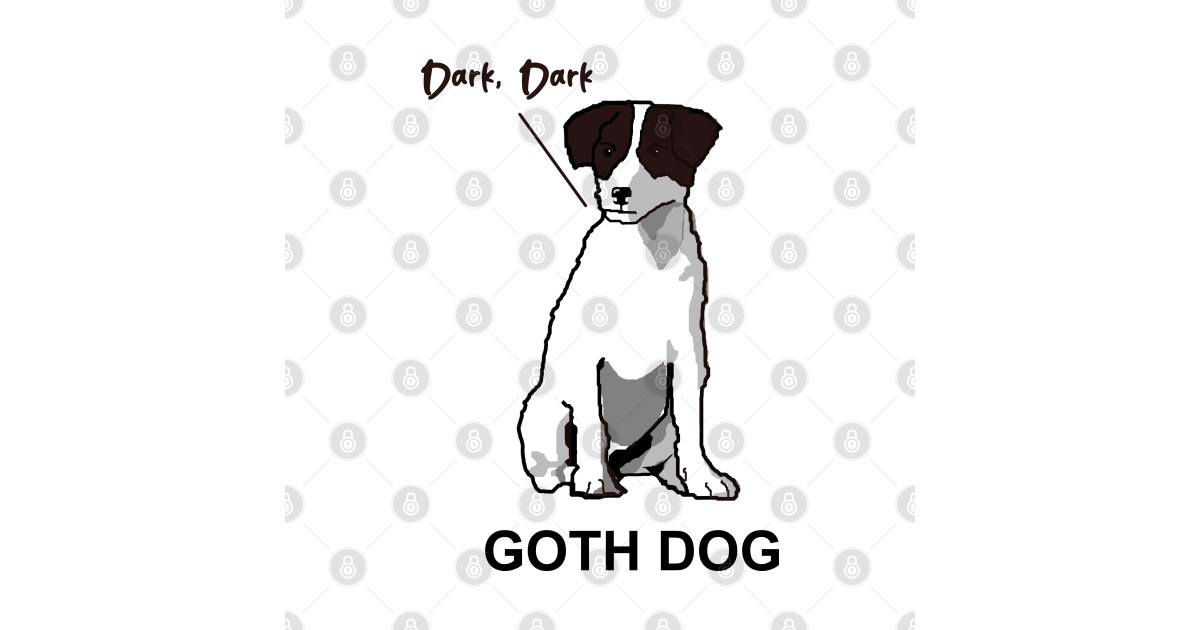 Goth Dog - Dog - T-Shirt | TeePublic