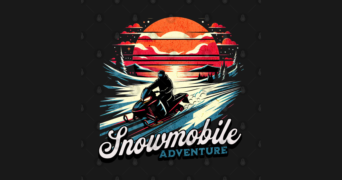 Snowmobile Adventure Design - Snowmobile - T-Shirt | TeePublic