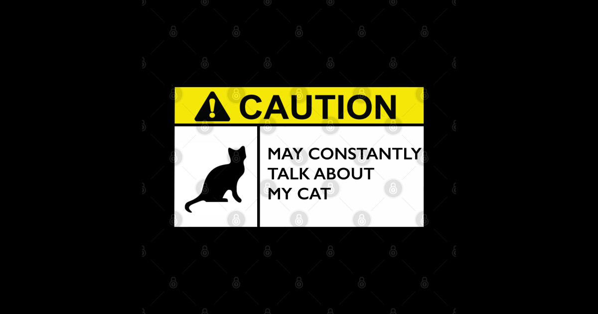 Caution Cat - Caution Cat - Magnet | TeePublic