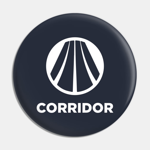 Corridor White Logo - Corridor - Pin | TeePublic