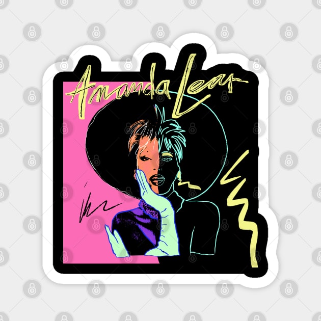 AMANDA LEAR 80S RETRO POP ART STYLE - Amanda Lear - Magnet | TeePublic
