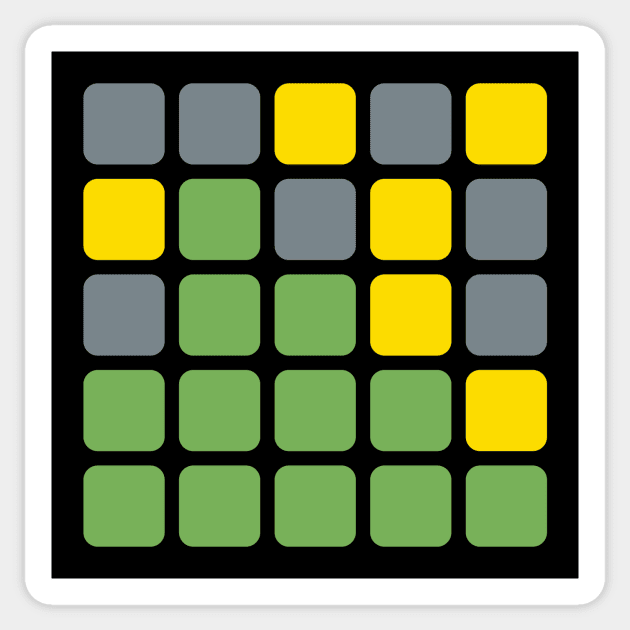 Word Boxes - Wordle - Sticker | TeePublic