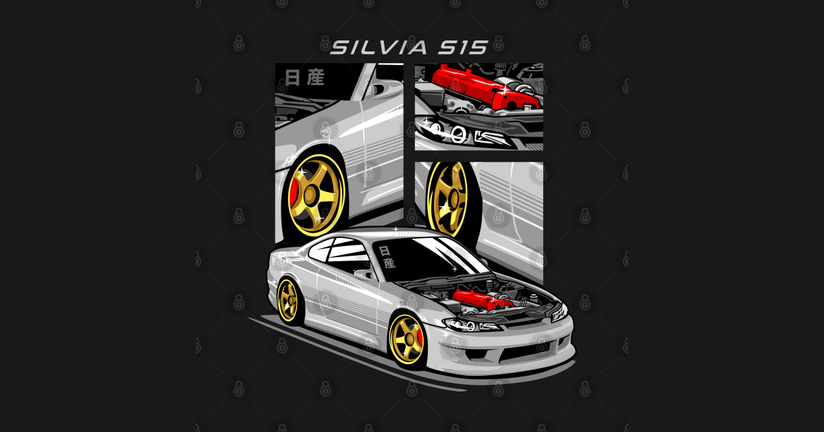 JDM car nissan silvia S15 - Jdm Car - T-Shirt | TeePublic