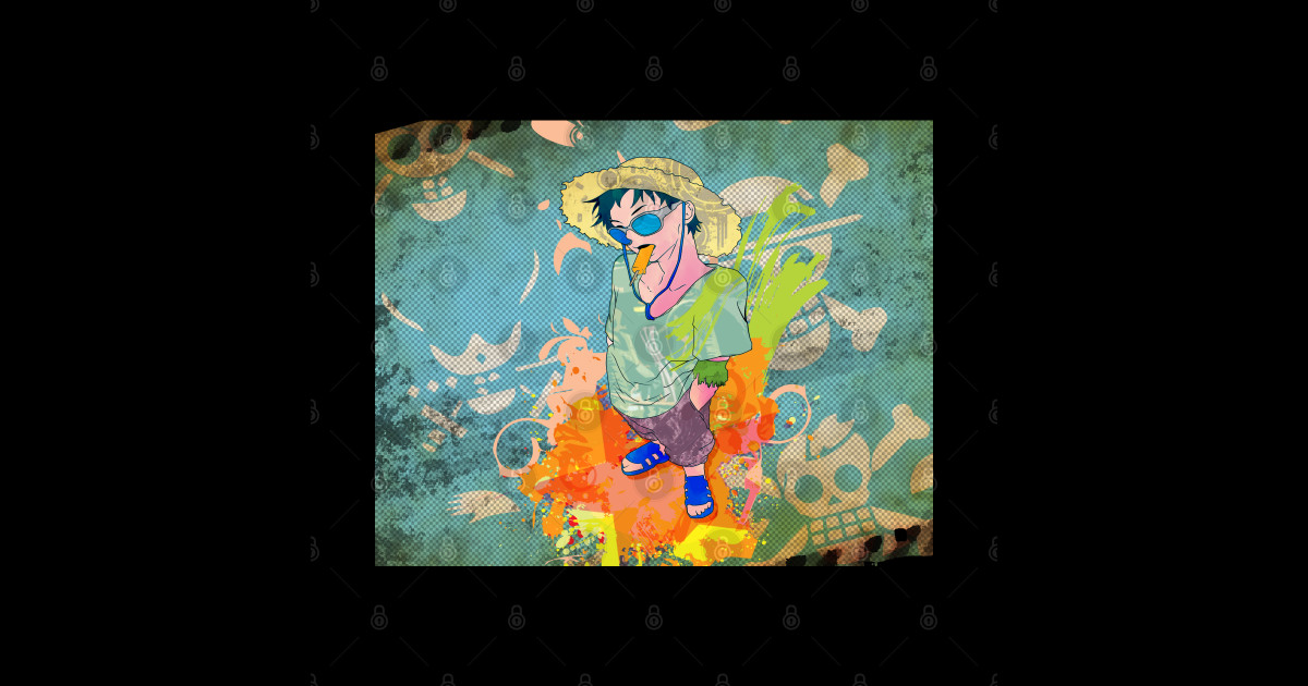 Monkey D. Luffi - Monkey D Luffi - Sticker | TeePublic