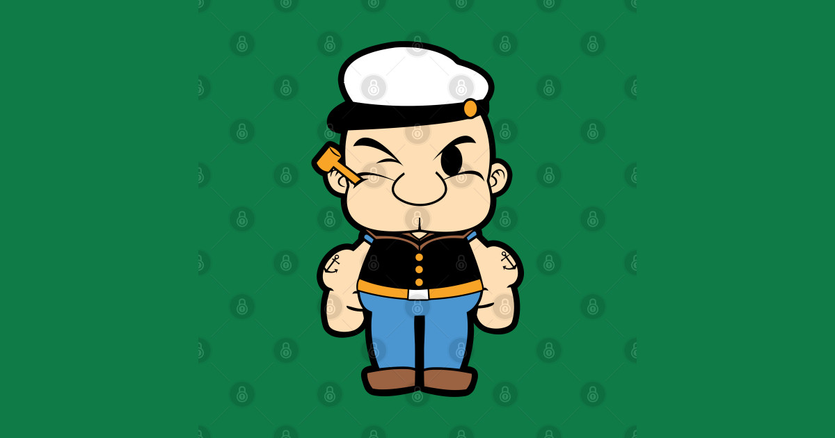 Popeye Chibi - Popeye - T-Shirt | TeePublic