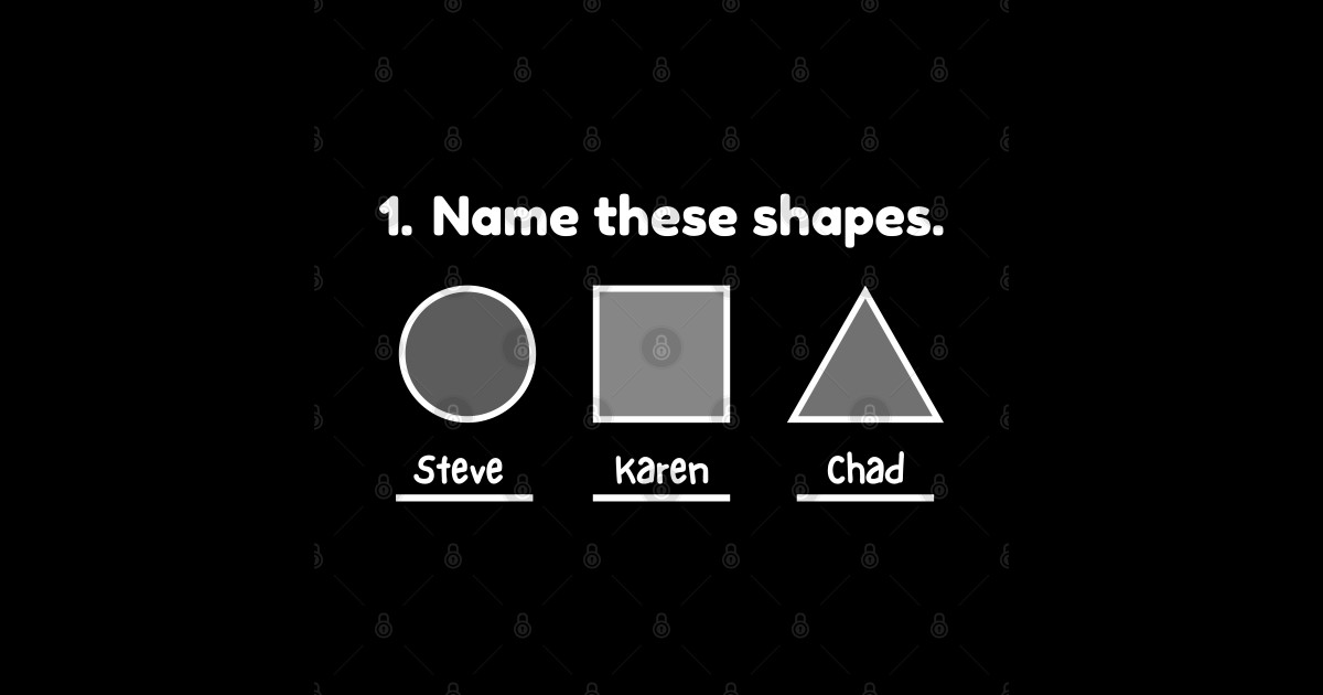Name these shapes - Funny Math - Math - Sticker | TeePublic