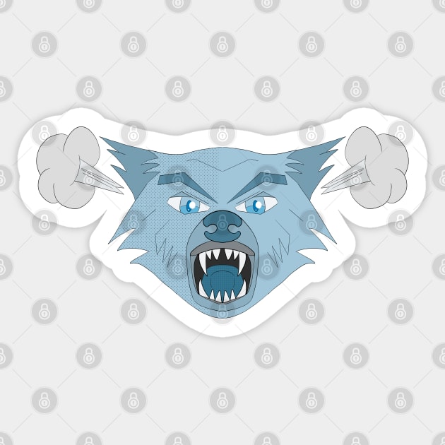Angry Wolf - Wolves Lover - Sticker | TeePublic