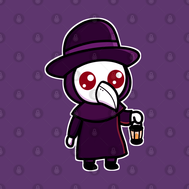 Cute Chibi Plague Doctor with lantern - Plague Doctor - Pin | TeePublic