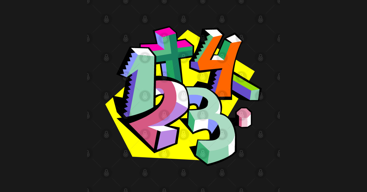 1234 math - Cool Math Games - T-Shirt | TeePublic