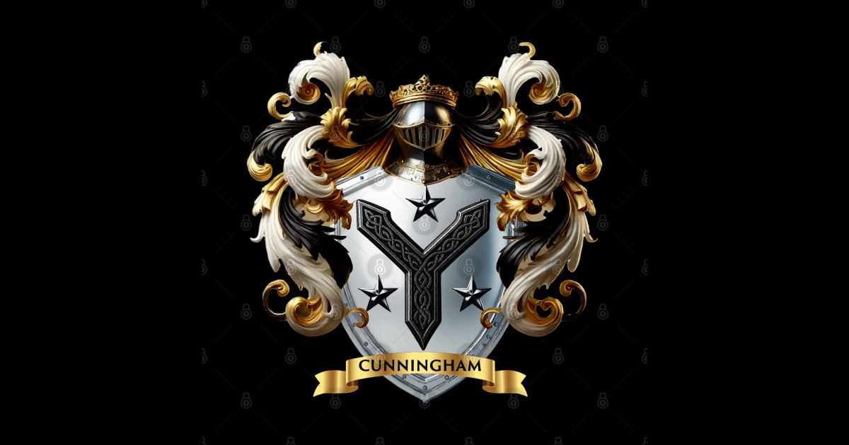 Cunningham Family Crest – Irish Coat of Arms Power Design - Cunningham ...