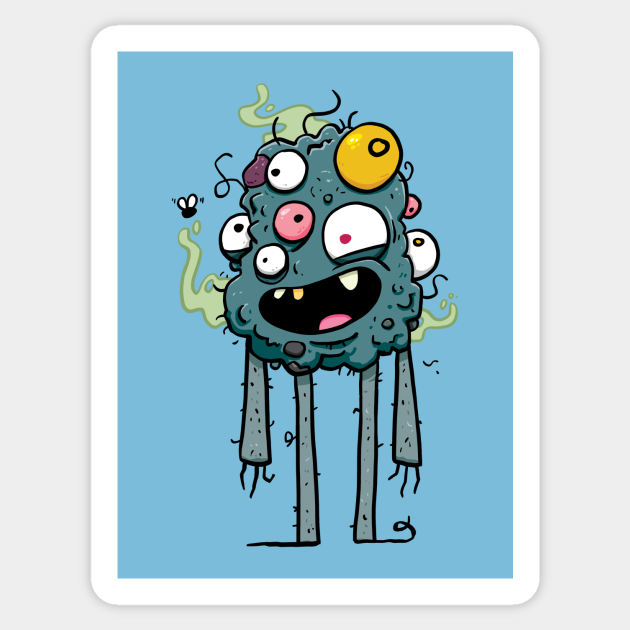 Belly Button Lint Monster - Monster - Sticker | TeePublic