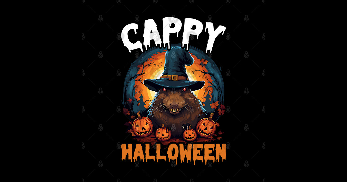 Cappy Halloween Cute Capybara Halloween - Cappy Halloween - Sticker ...